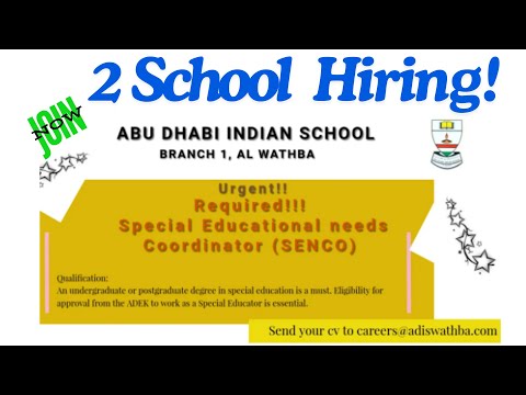Indian Schools in Abu Dhabi careers | Teaching Jobs In Abudhabi