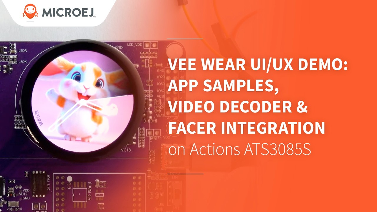 VEE Wear UI/UX Demo on ATS3085S: App Samples, Video Decoder & Facer Integration