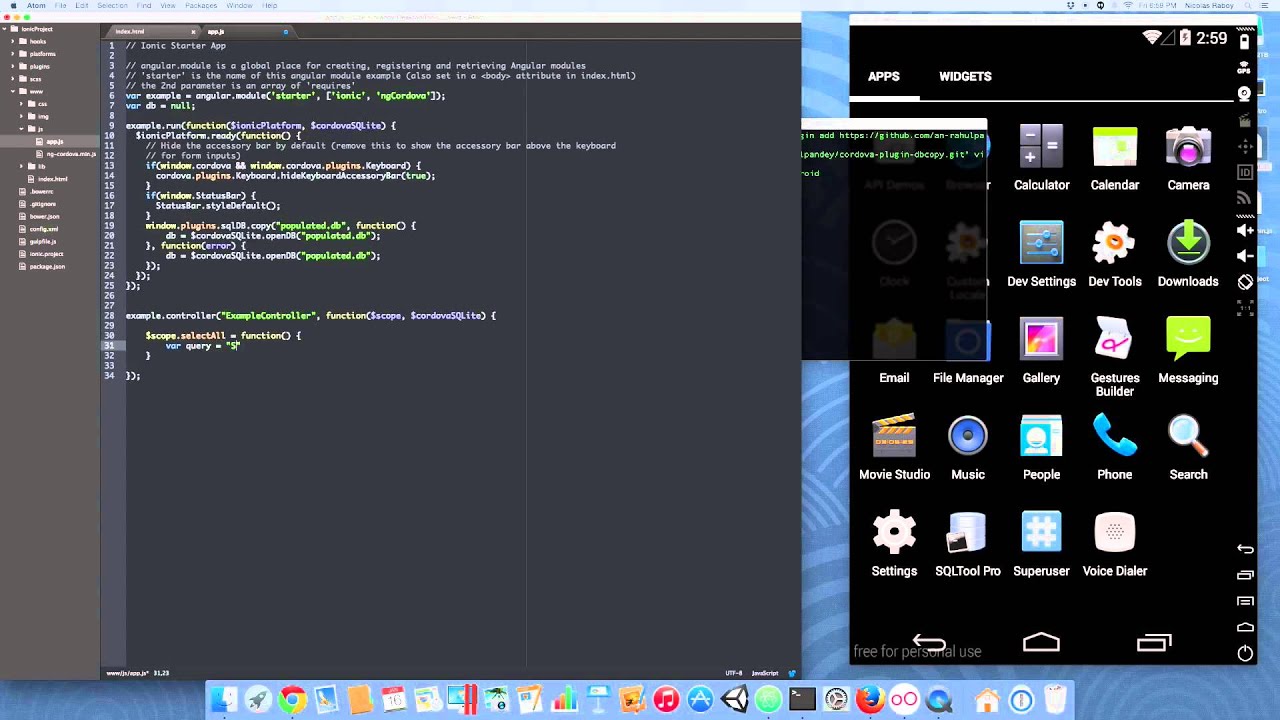 Deploy Ionic Framework App With Pre Filled SQLite DB