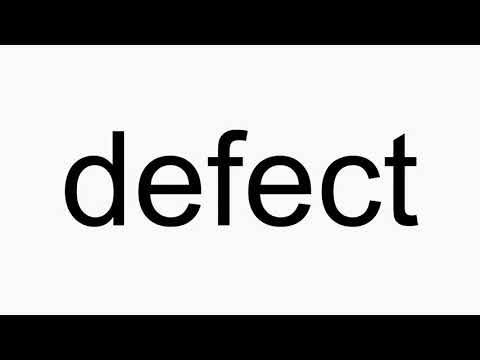 How to pronounce defect