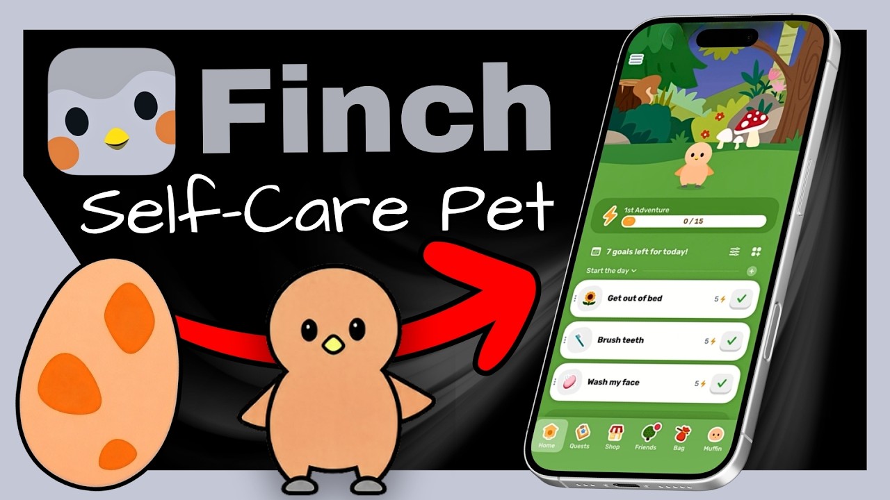 Finch Selfcare-Pet App • How To Use Finch Self-Care Mobile App for Mental Health & Daily Habits 📲
