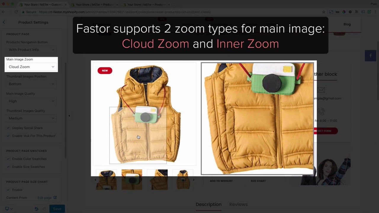 Fastor - General - Product Settings