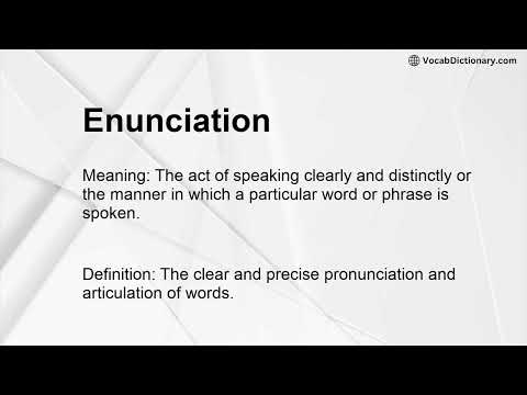 Enunciation Meaning