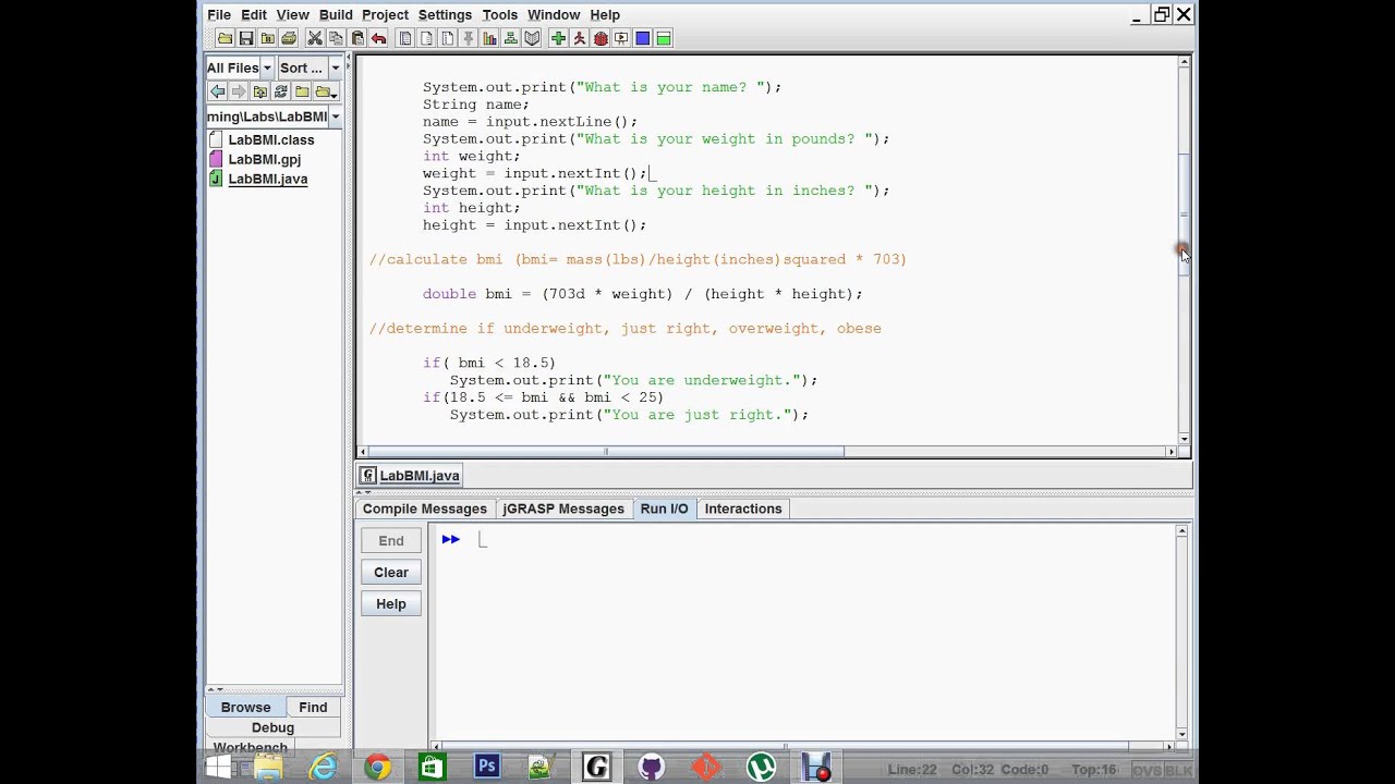 LabBMI java tutorial