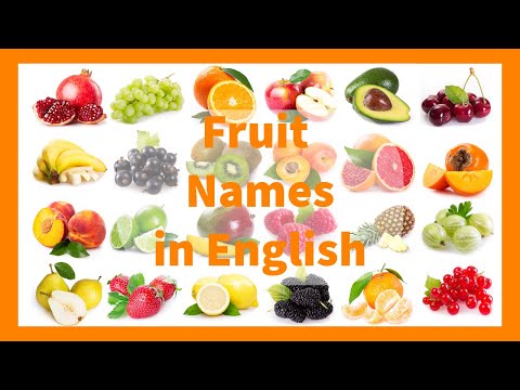 🍎 English Words: Fruit Names in English Pronounced with an American Accent