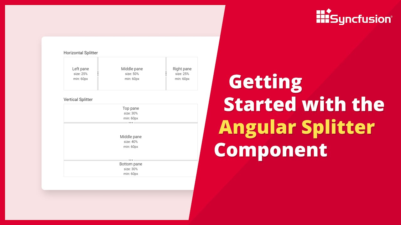 Getting Started with the Angular Splitter Component