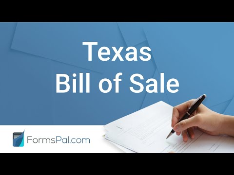 Texas Bill of Sale - GUIDE