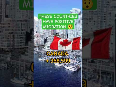 TOP 5 COUNTRIES WITH HIGHEST POSITIVE MIGRATION ( 2024 UPDATE ) | #shorts
