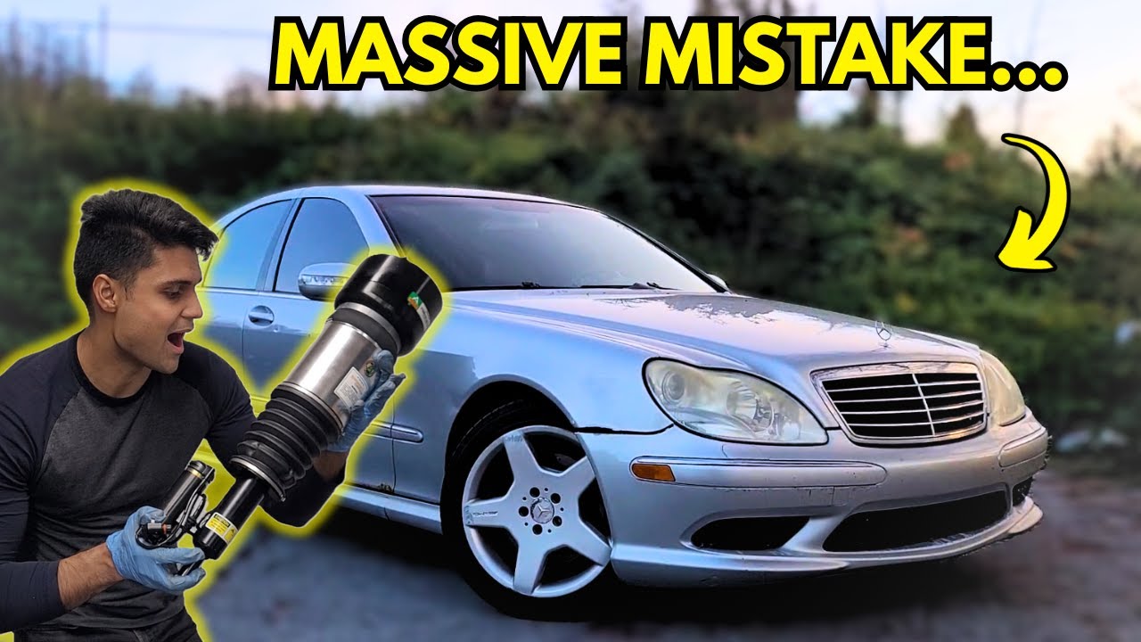 FIXING MY OLD S-CLASS AIR SUSPENSION FOR A 1000KM TRIP! (W220)
