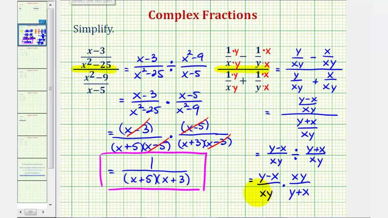 Ex 2:  Simplify a Complex Fraction (Variables)