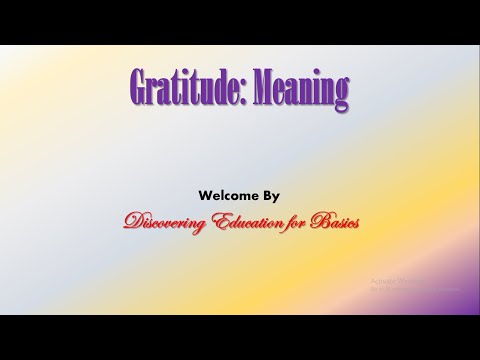 Gratitude: Meaning (In Bengali)