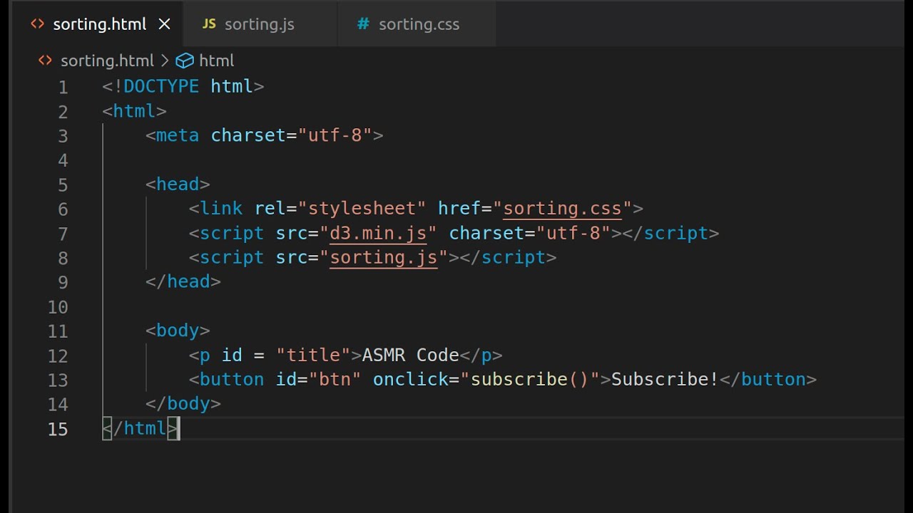 ASMR Coding a Bubble Sort with Visuals in JavaScript