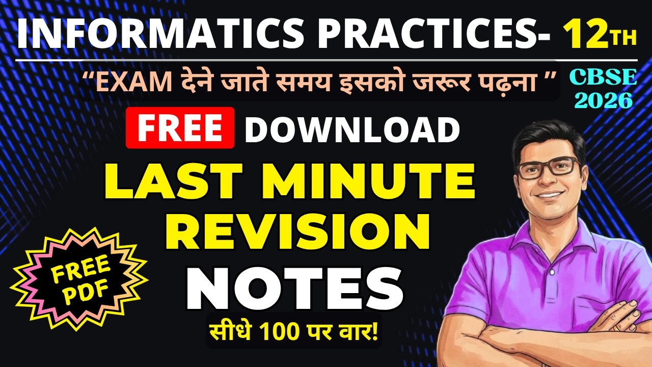 Download FREE Notes 📥 | Class 12 IP | Frequently Asked Topics | Last Minute Revision CBSE Exam 2026