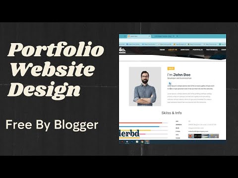 Portfolio Website Design by Free Blogger Template