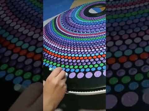 😍 HUGE Dot Painting 😍 #lydiamay #artvideos #dotting #tutorials #dotmandala #colortherapy