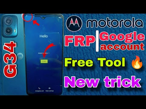 Moto G34 FRP bypass Free tool || Moto G34 google account unlock. || New security update | new trick
