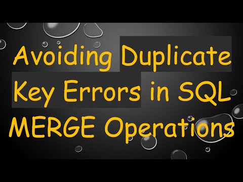 Avoiding Duplicate Key Errors in SQL MERGE Operations