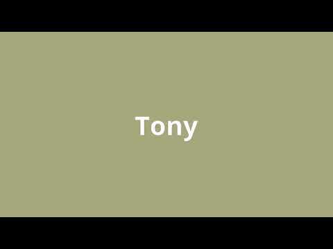 what is the meaning of Tony