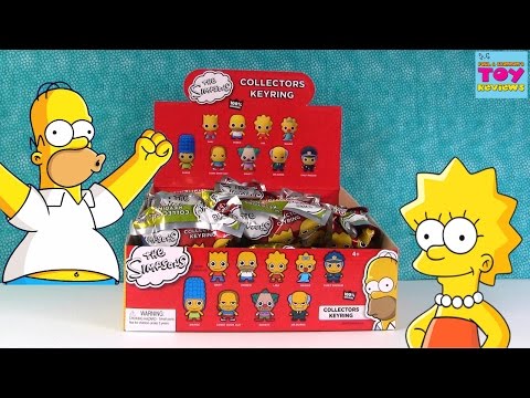 Simpsons Figural Keyring Full Set Blind Bag Opening Unboxing Toy Review | PSToyReviews