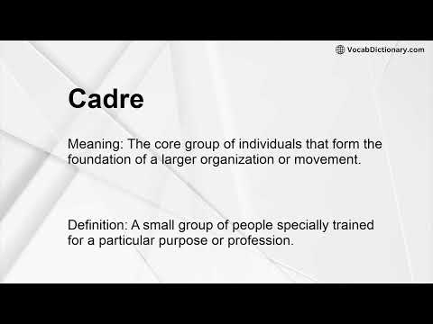Cadre Meaning