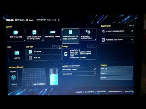 Asus Bios utility - EZ model/Asus laptop main bios setting kaise karen/how to Asus laptop bios setti