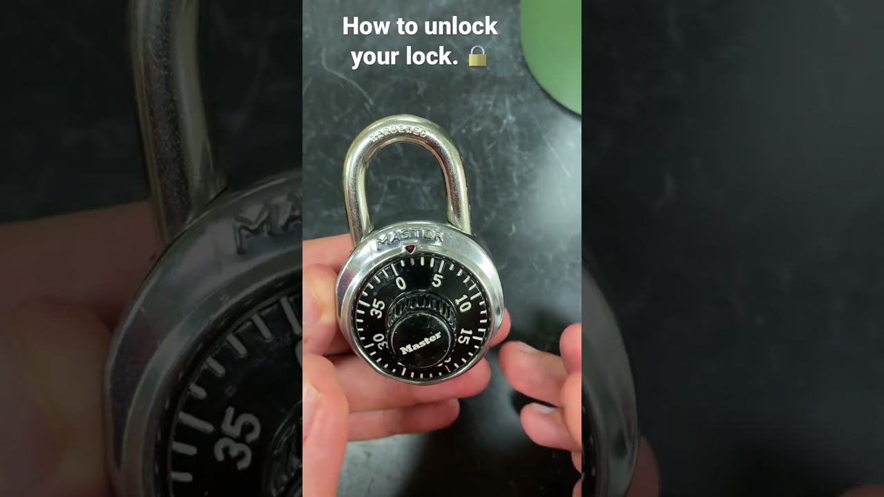 How to unlock your lock for your locker.