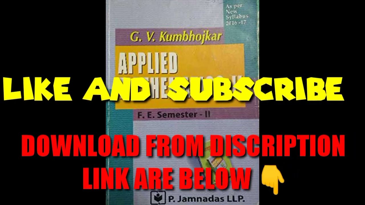 G.V.Kumbhojkar 💯free 👇books📚 sem 1 maths FE #engineering #free