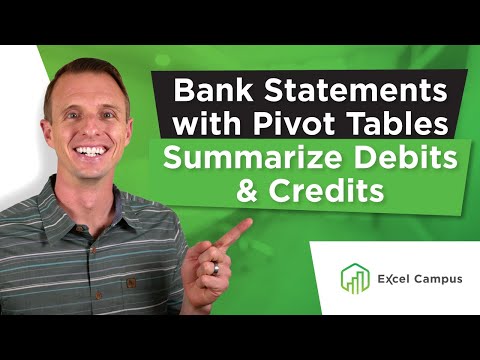 How To Analyze Bank Statements Fast With Pivot Tables - Calculated Fields, Custom Form