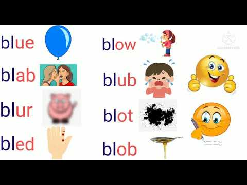 Consonant Blends / "bl" Words / Initial Blends "bl" four letter words / Learn Phonics for Kids