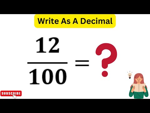12 by 100 As a Decimal | 12/100 As A Decimal