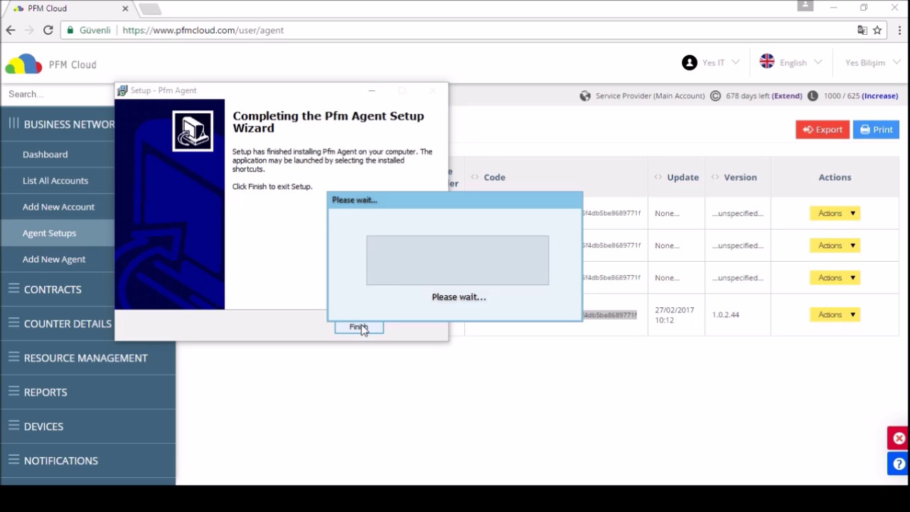 PFM Cloud - Agent Installation