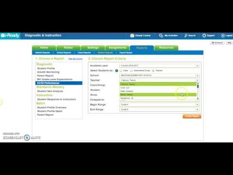 Identifying iReady Lessons by Standard