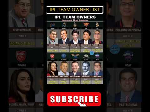 IPL TEAM OWNER || IPL TEAM OWNERS 2025 || IPL TEAM OWNERS LIST 2025 || Chambal cricket club||