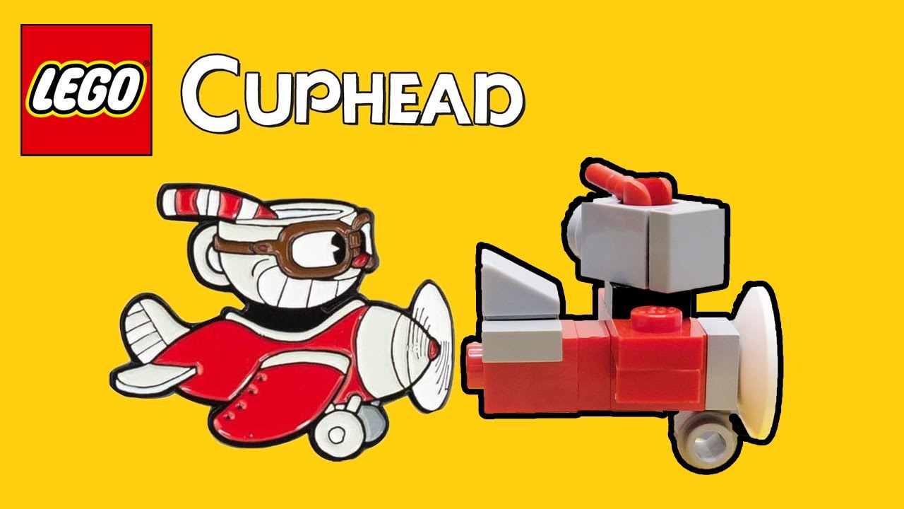 Lego Cuphead: Cuphead, Mugman and Chalice Airplane Miniatures Stop Motion Tutorial