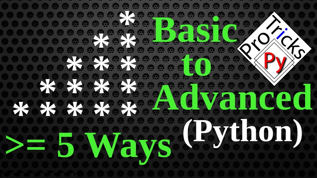 Python Pattern Program - Print Star * in Right Triangle Shape | Star Pattern | Python Star Pattern 4
