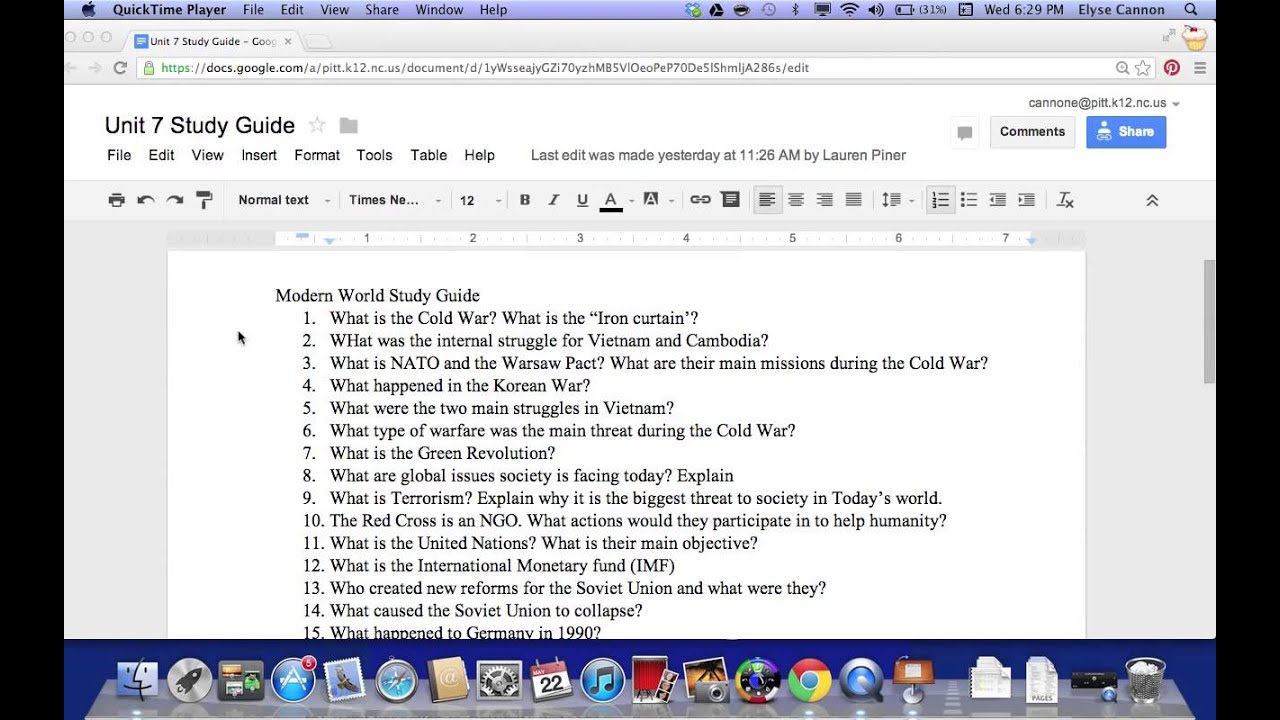Unit 7 Study Guide