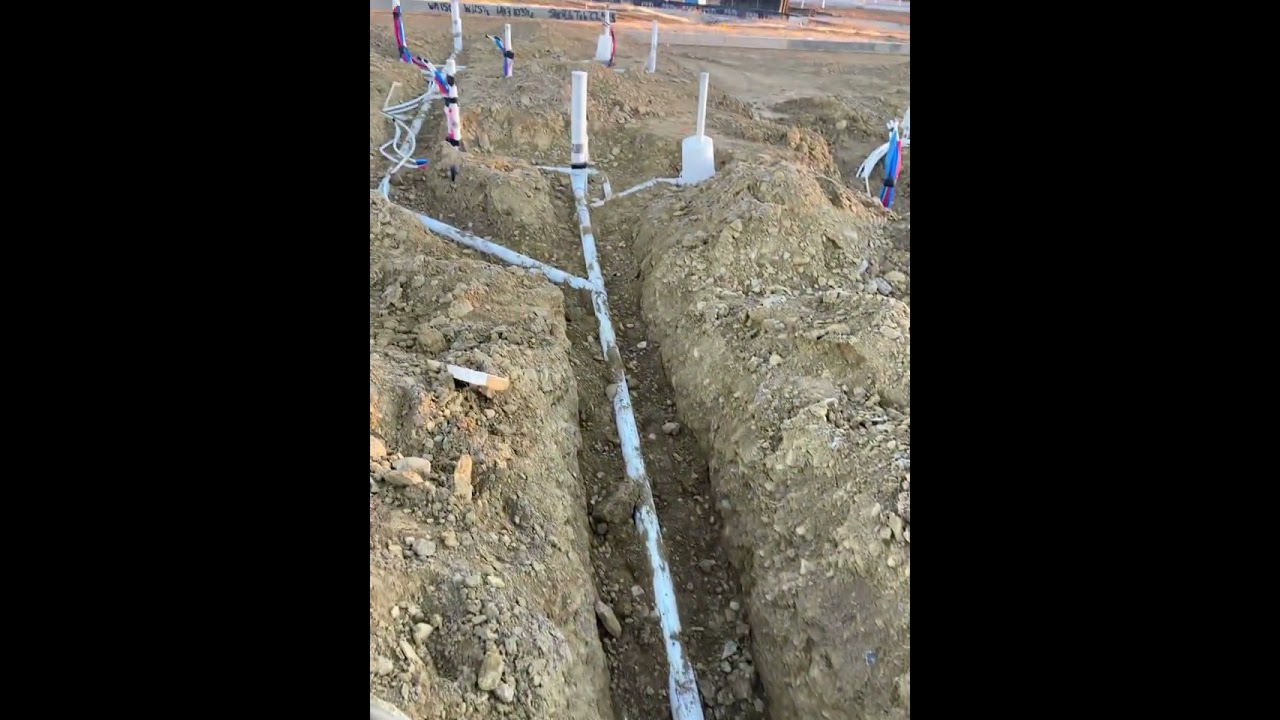 Underground plumbing #construction #plumbing  #inspection