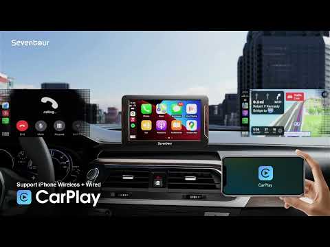 Seventour S7 Car Dash Mount Apple CarPlay & Android Auto Stereo Display Screen