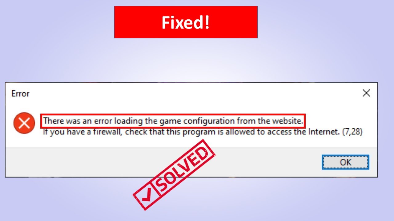Fix There Was An Error Loading The Game Configuration From The Website In Runescape