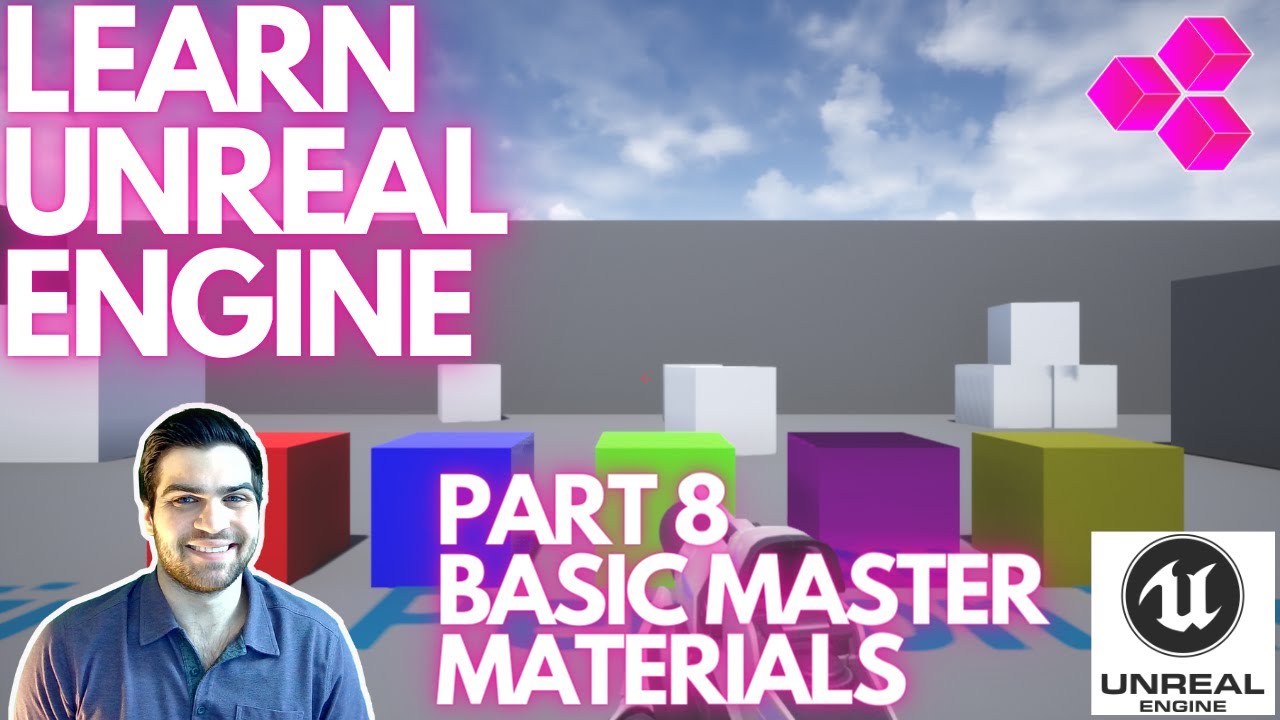 Using BASIC MASTER MATERIALS! Part 8 Learning Beginner UNREAL ENGINE! Get Ready for UE5!