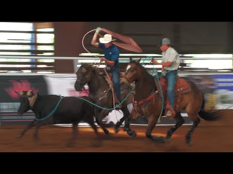 Jr. Team Roping Jaxson Jenkins (Header) & Tanner Cade (Heeler) Roping @ Terrell, Texas June 2025