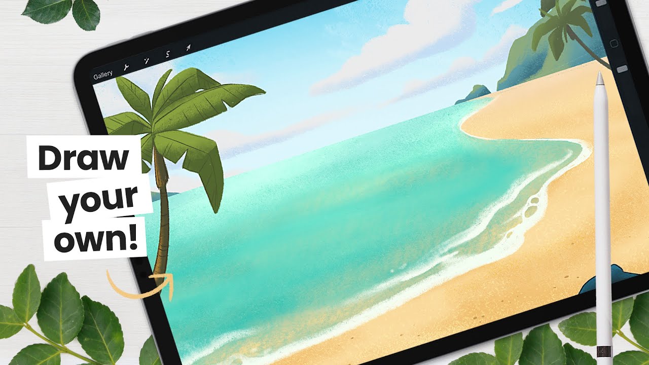 Let's Paint A Beach Background • Digital Art Tutorial