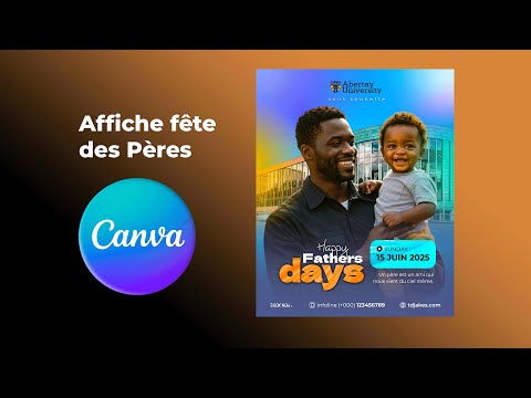 J11 - Challenge Design Canva | Créer une Affiche Publicitaire sur Canva pour la fête des Pères