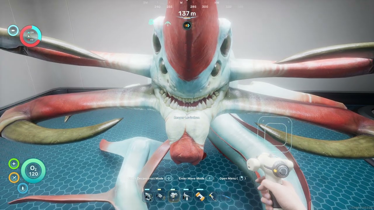 Reaper Leviathan Statue on the Base Subnautica 2