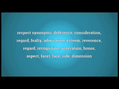 Respect Meaning
