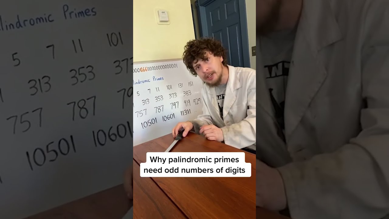 Why Palindromic Primes Need ODD Amounts of Digits! #shorts