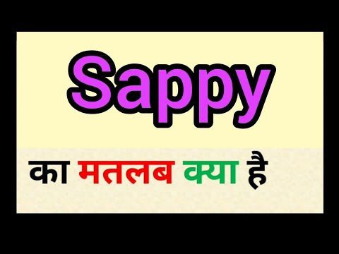 Sappy meaning in hindi || sappy ka matlab kya hota hai || word meaning english to hindi