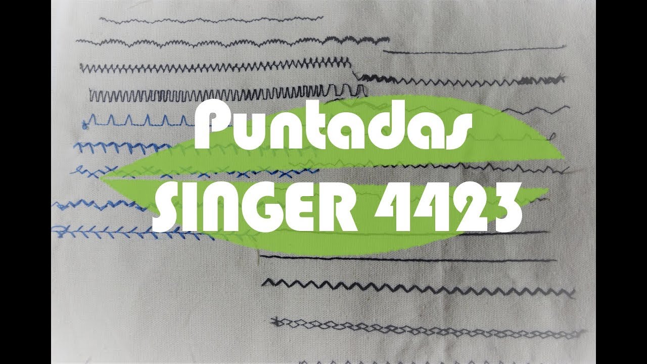 Puntadas maquina de coser Singer 4423 español /sewing machine 4423
