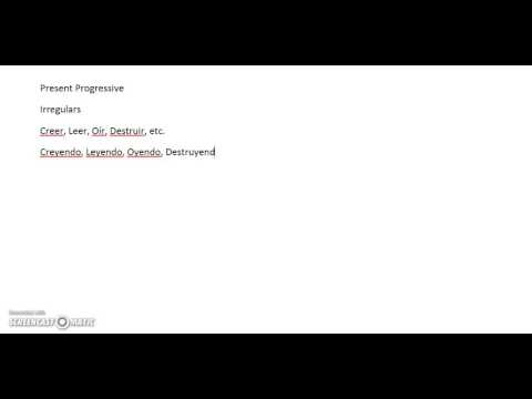 Present Progressive Irregular