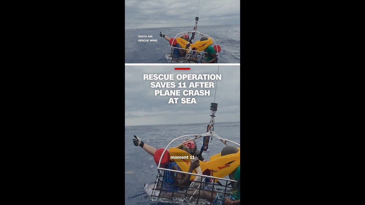 Rescue operation saves 11 after plane crash at sea